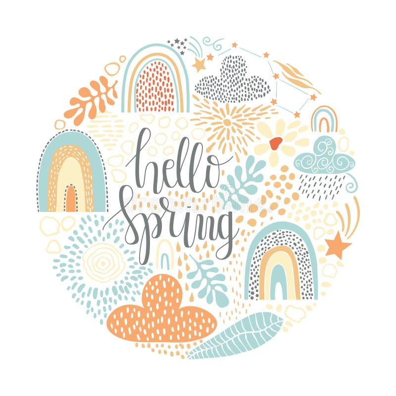 Spring Circle Medicine Icons Stock Vector - Illustration of control ...