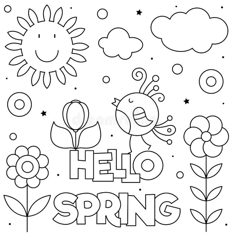Spring Black White Stock Illustrations – 418,153 Spring Black White ...