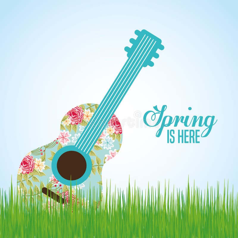Hello spring design stock illustration. Illustration of graphic - 66544865