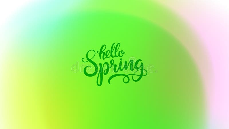 Spring Hand Drawn Lettering Design with Floral Decorative Elements and ...