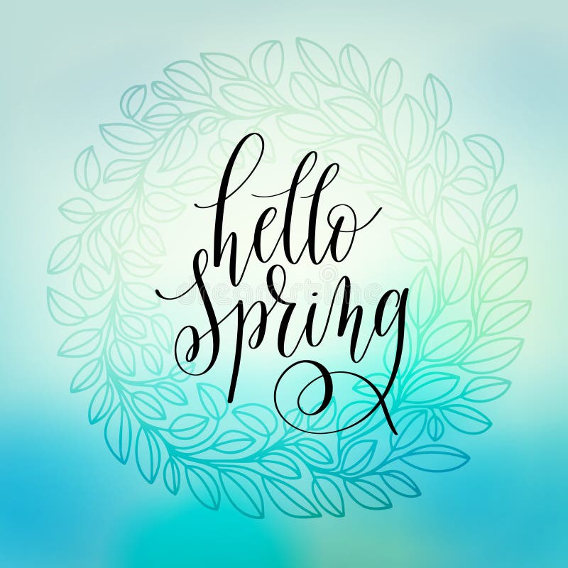 Spring is in the Air Hand Written Lettering Inscription Stock Vector ...