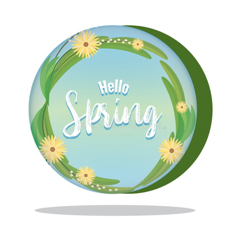 Hello spring landscape stock vector. Illustration of green - 173369050