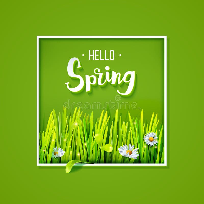 Spring Lettering Greeting Card. Rabbits with Folk Nordic Floral ...