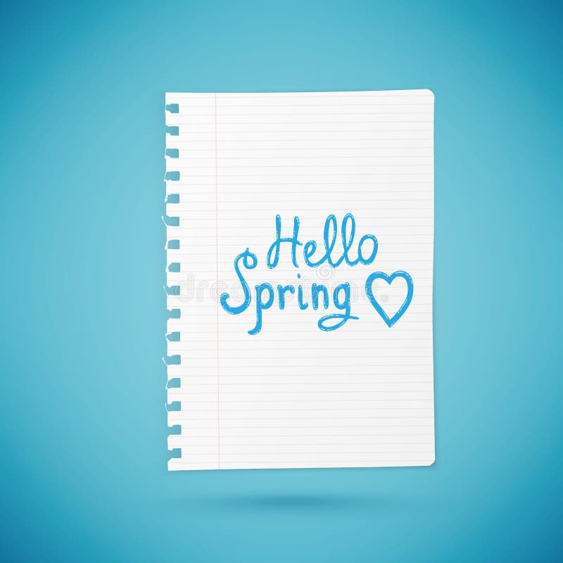 Hello spring stock illustration. Illustration of office - 53276382