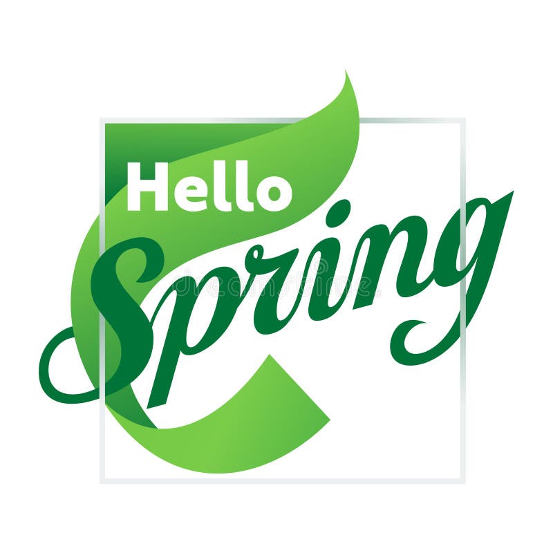 Hello Spring Promo Sticker for Spring Sales Stock Vector - Illustration ...