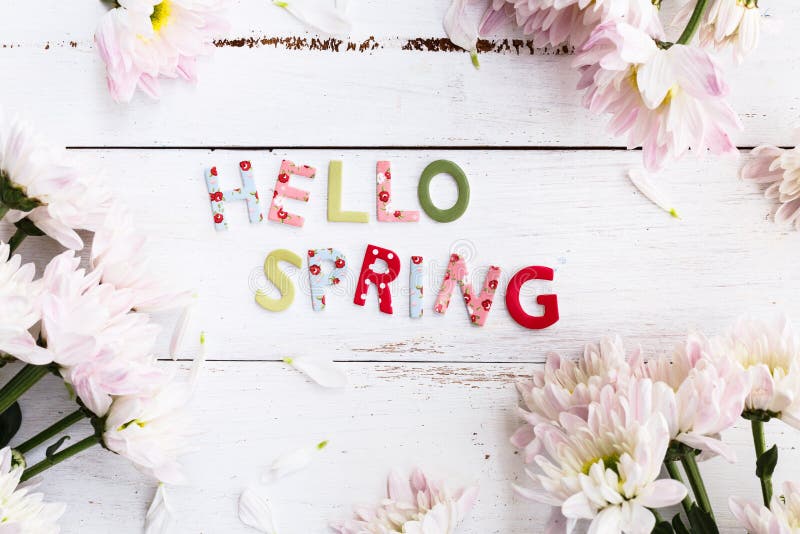 Hello Spring Background stock image. Image of copy, hello - 110040797
