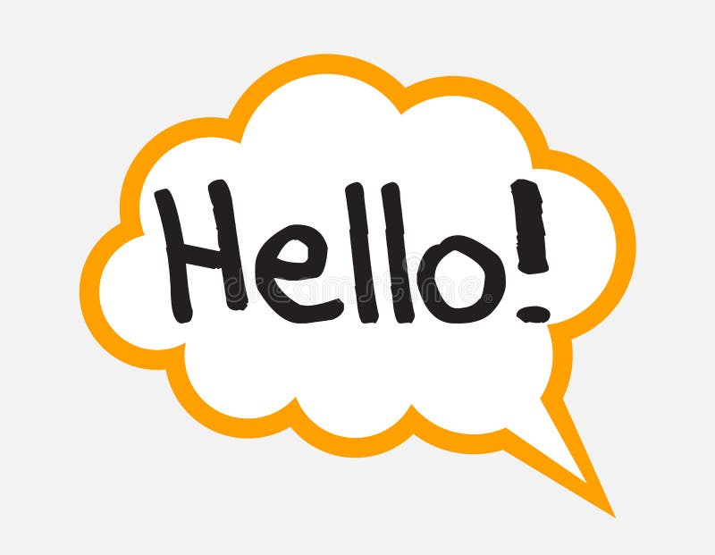 Hello Sticker stock vector. Illustration of league, illustrated - 102643005