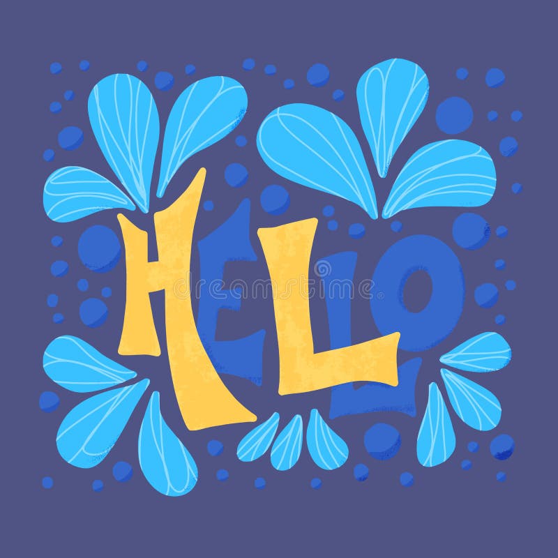 Hello Stylized Word. Vector Stylized Text Isolated Stock Vector ...