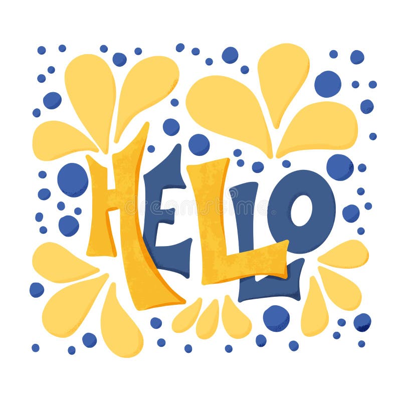 Hello Stylized Word. Vector Stylized Text Isolated Stock Vector ...