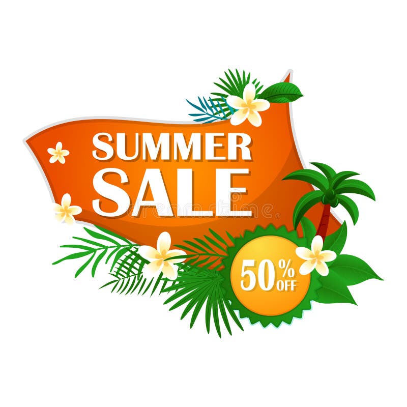 Simple Summer Sale and Discount Stickers or Label Stock Vector ...