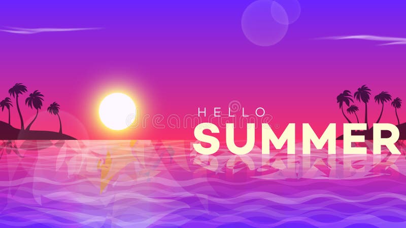 Hello Summer. Abstract Vector Background Stock Vector - Illustration of ...