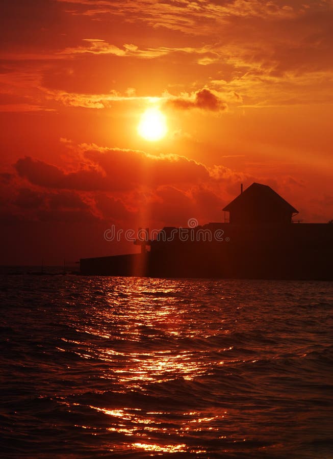 Summer. Beautiful Sunset on the Beach Stock Photo - Image of beautiful ...
