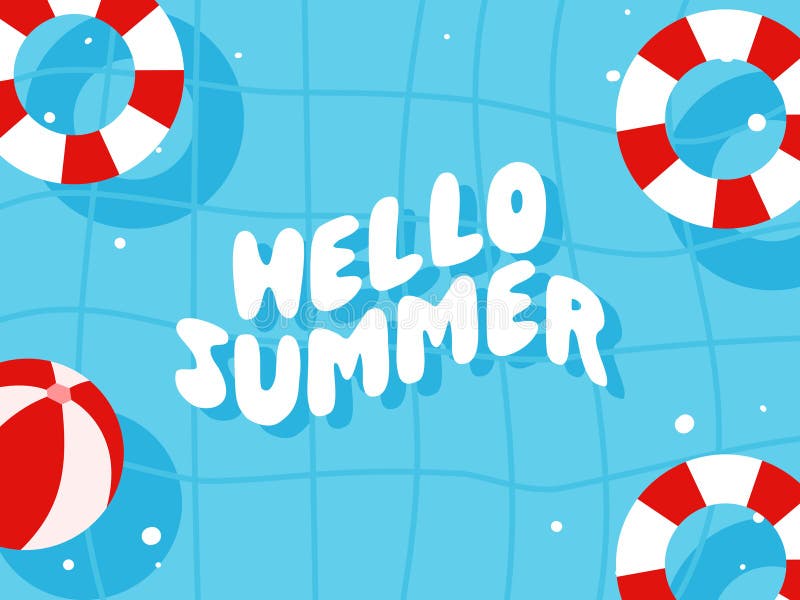 Hello Summer Concept Design. Creative Abstract Shape Background. Stock ...