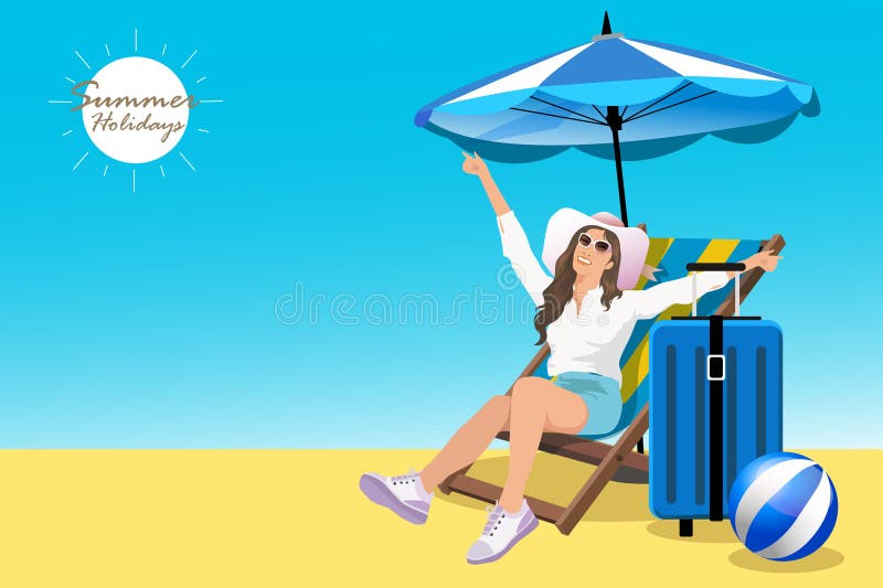 Hello Summer Holidays Beach Vacation Theme Horizontal Banner ...