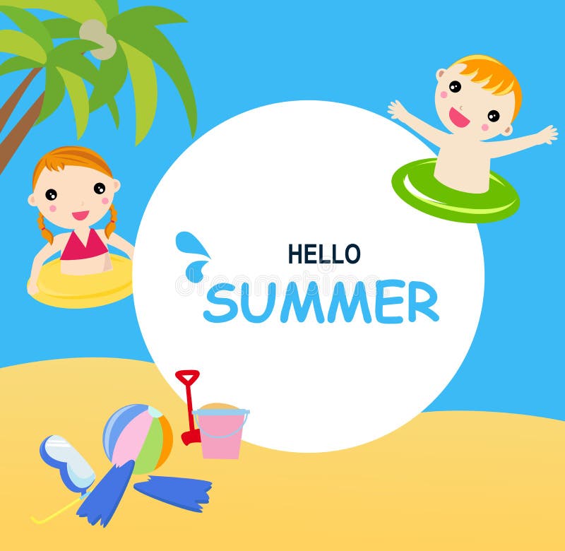 Hello summer stock vector. Illustration of relax, baby - 78829945