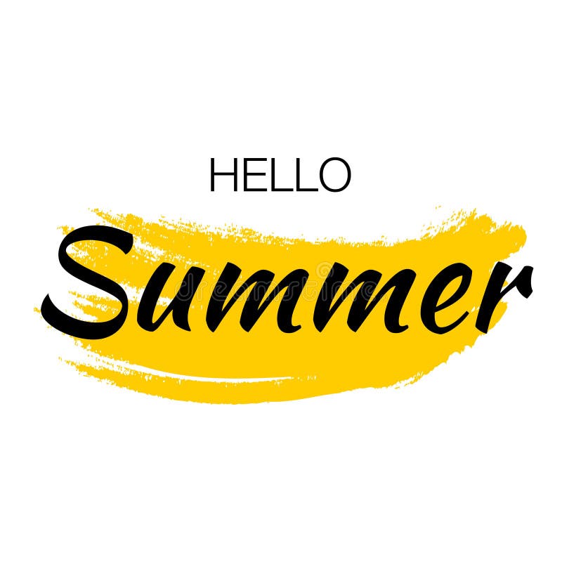 Hello Summer Letter Logo Template. Stock Vector - Illustration of ...
