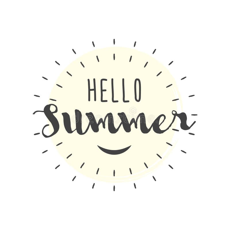 Hello Summer Letters with Smile Vector Illustration Stock Vector ...