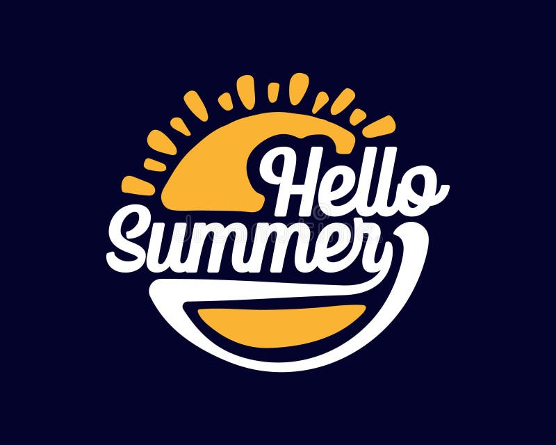 Hello Summer, Summer Logo, Lettering Logo, Typography Stock Vector ...