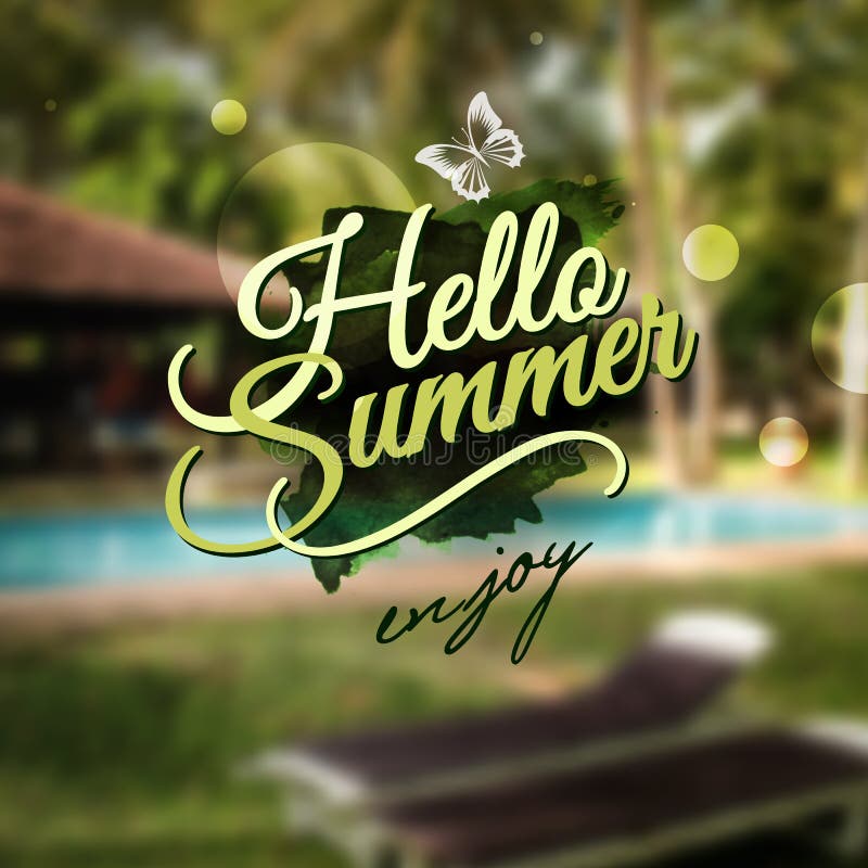 Hello Summer message stock vector. Illustration of banner - 56014026