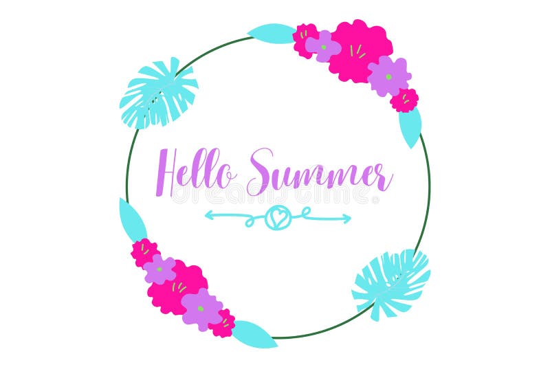 Hello summer modern design stock illustration. Illustration of travel ...