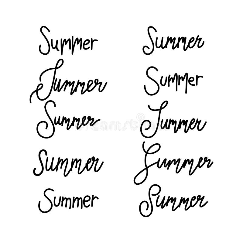 Summer Script Writing Font Word Text Words Season Calligraphy Fonts Alphabet Letters Letter Type ...