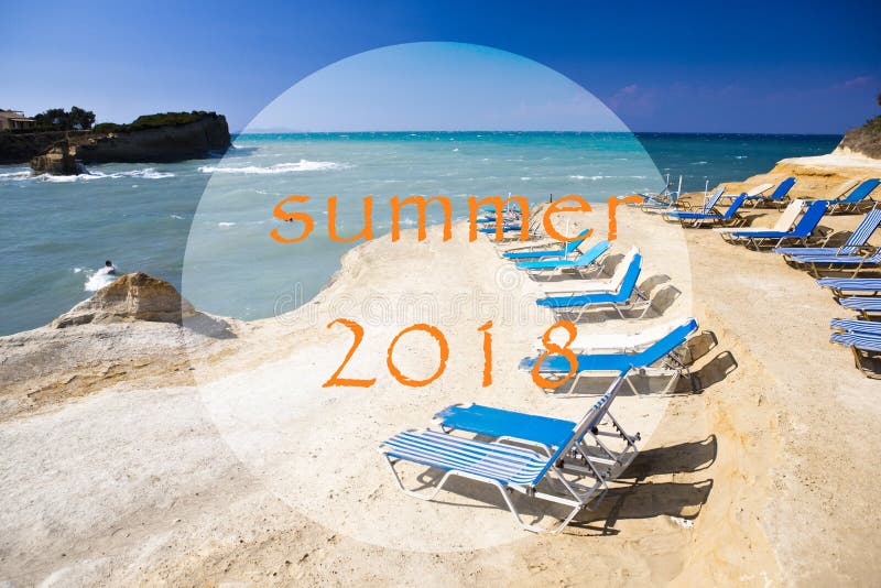 Hello summer 2018 sign stock image. Image of travel - 110231127