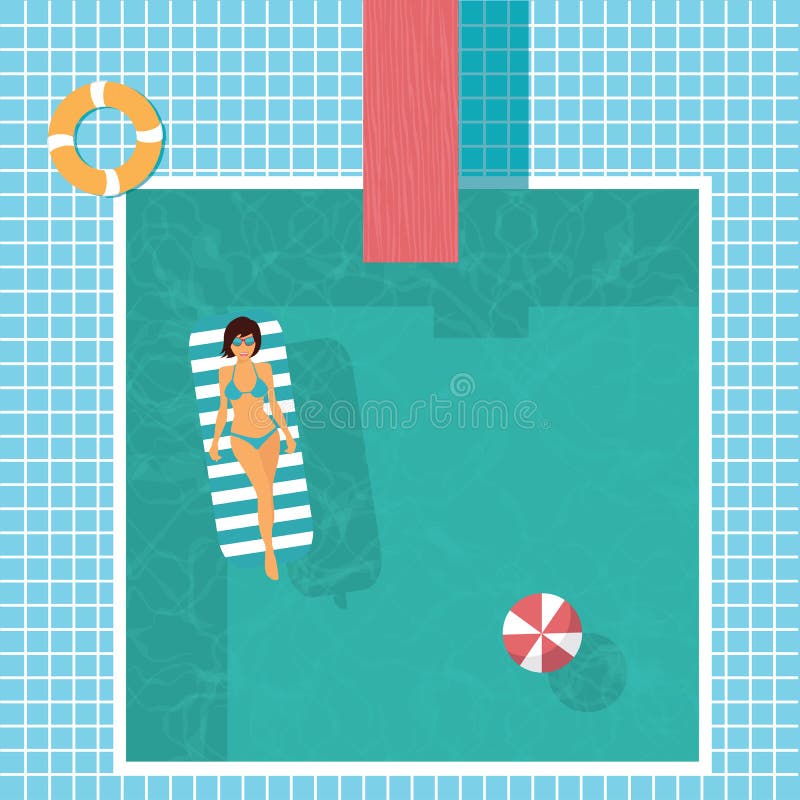 Hello Summer. Swimming Pool. Summer Pool Party Invitation Stock ...