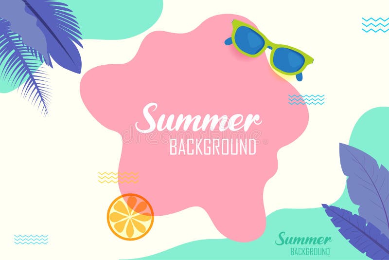 Hello Summer Tropical Backround for Summer Holiday Vacation Stock ...