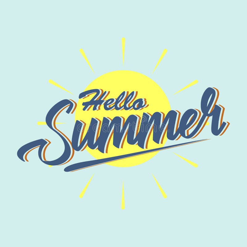 Hello Summer Vector Banner Design. Hello Summer Enjoy Every Moment Text ...