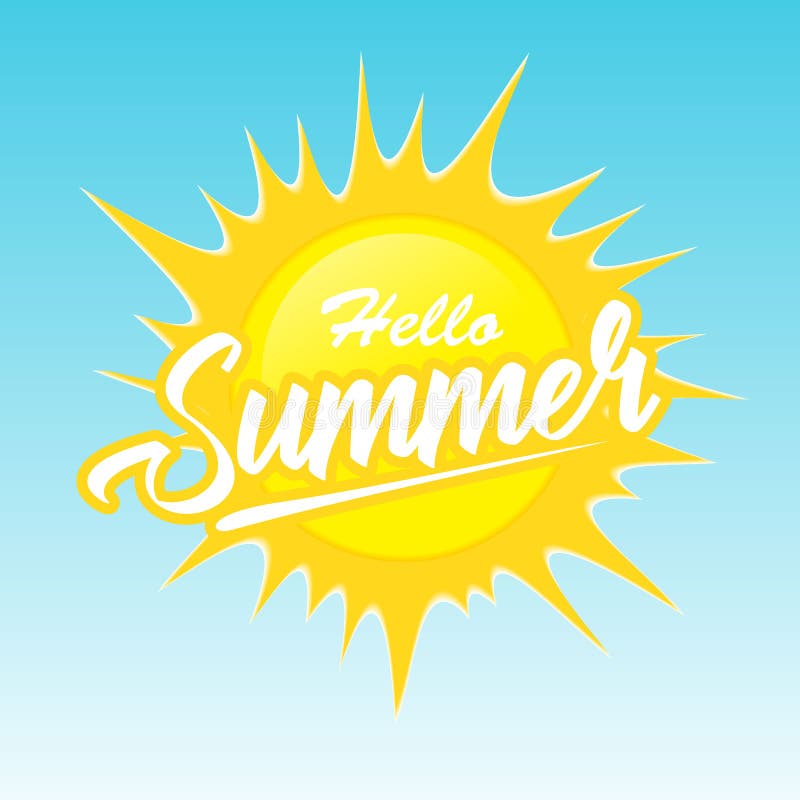 Hello Summer Vector Banner Design. Hello Summer Enjoy Every Moment Text ...