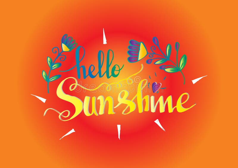 Hello sunshine stock vector. Illustration of native, card - 87636167