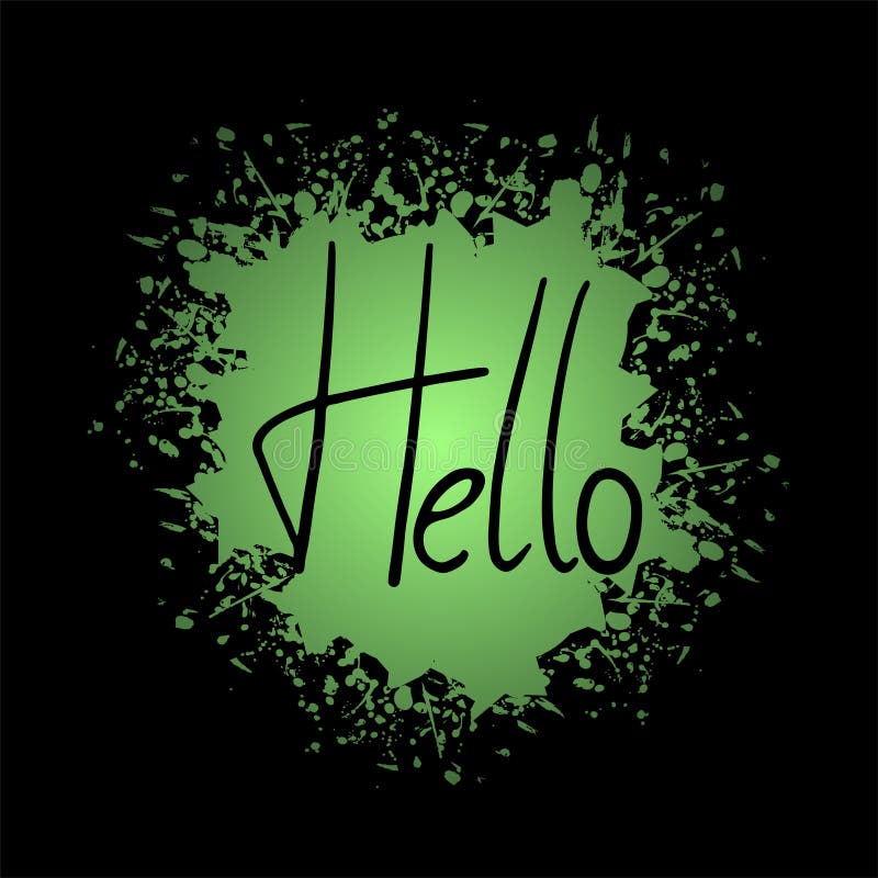 Hello symbol vektor illustrationer. Illustration av hand - 73549103