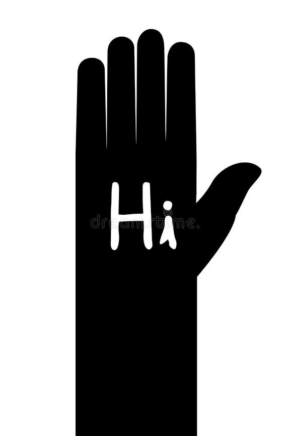 Hello symbol stock vector. Illustration of hand, style - 73549103