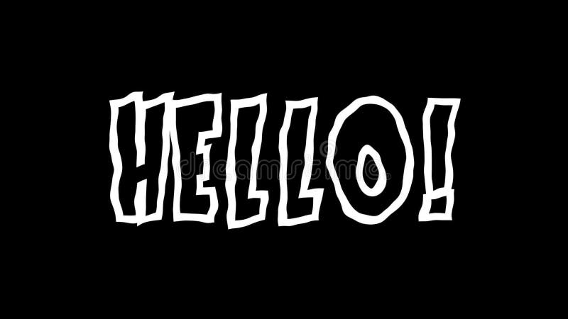 Hello Text Hand Drawn Animation Stock Video - Video of drawn, quote ...