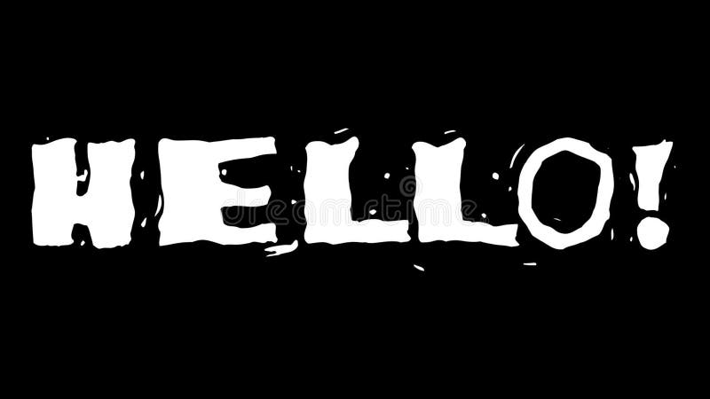 Hello Text Hand Drawn Animation Stock Video - Video of background ...