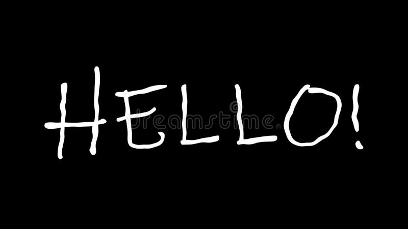Hello Text Hand Drawn Animation Stock Video - Video of drawn, quote ...