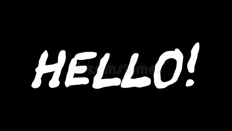 Hello Text Hand Drawn Animation Stock Video - Video of hand, drawing ...