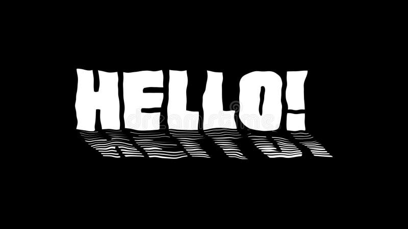 Hello Text Hand Drawn Animation Stock Video - Video of background ...