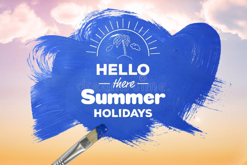 Hello There Summer Holidays Stock Illustration - Illustration of ...