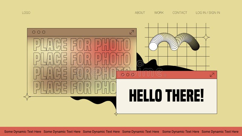 HELLO THERE Web Page Template Stock Vector - Illustration of abstract ...