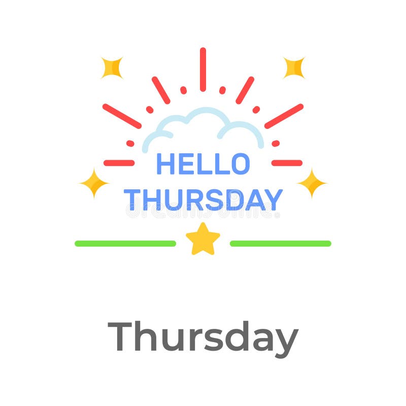 Hello Thursday Icon Design, Beautiful Words Calligraphy, Motivational ...