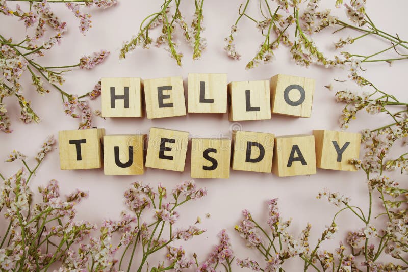 Hello Tuesday Alphabet Letter On Pink Background Stock Image Image Of