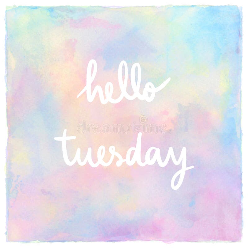Tuesday Hand Written Lettering. Stock Vector - Illustration of ...