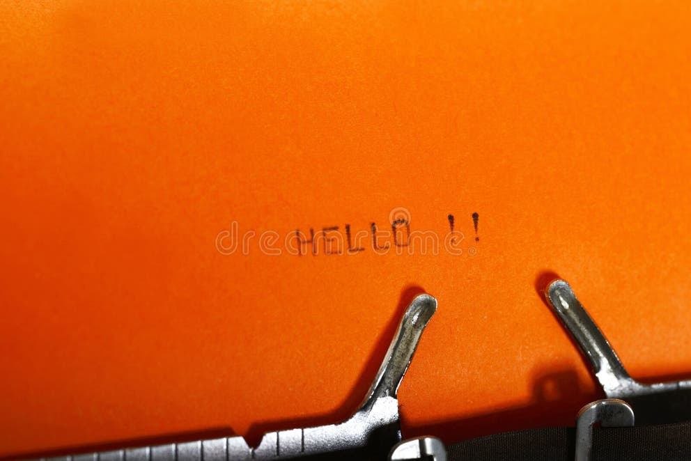Hello Typing stock photo. Image of paper, space, typewriter - 36288232