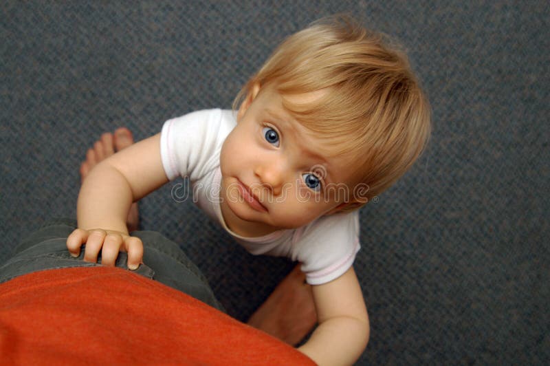 Hello Up There stock image. Image of girl, grow, care - 6638839