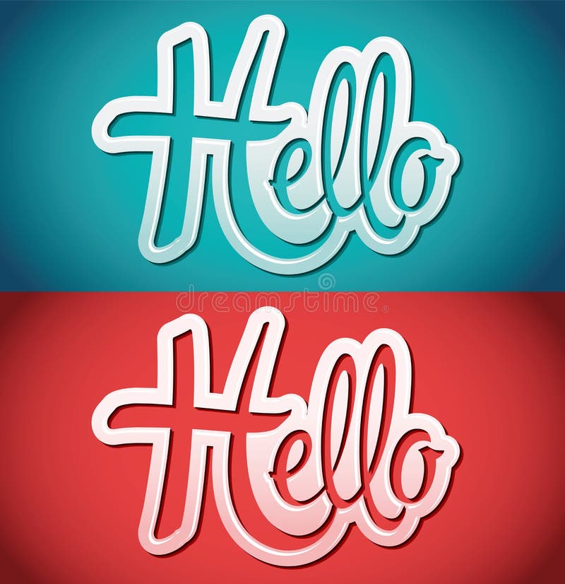 Hello vector illustration stock vector. Illustration of graphic - 146445213