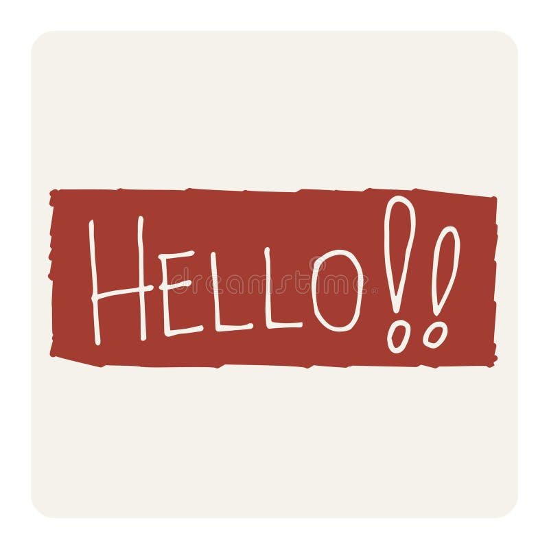 Hello. Vector Illustration Decorative Design Stock Vector ...