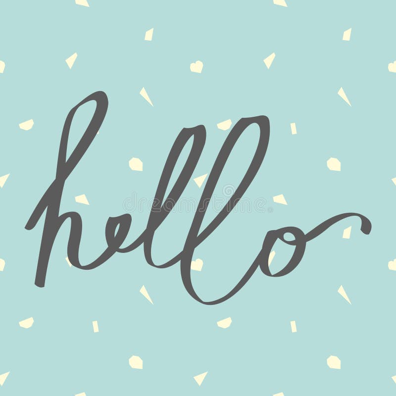 Hello. Vector illustration stock vector. Illustration of figure - 90215089