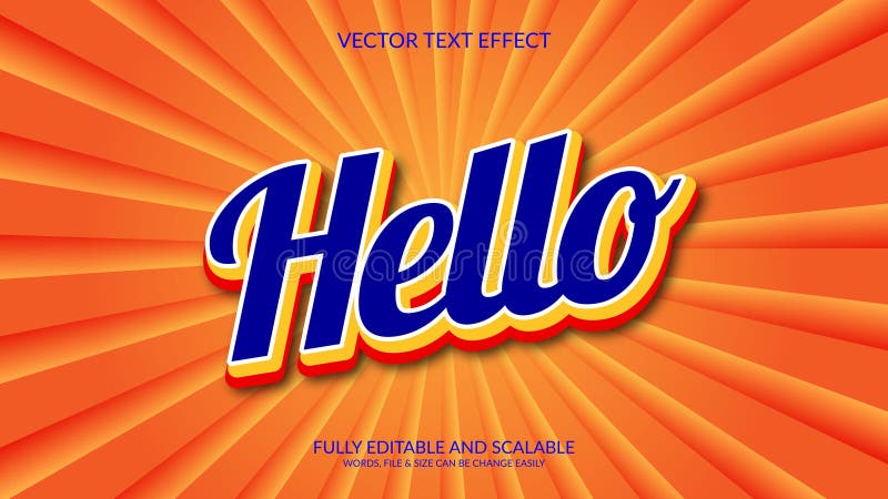 Hello vector text design. stock illustration. Illustration of sign ...
