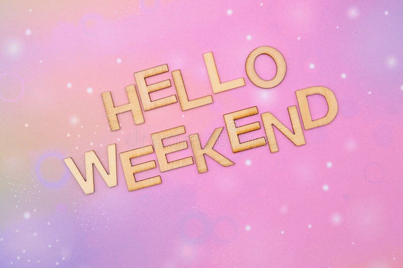 Hello weekend background stock illustration. Illustration of line ...